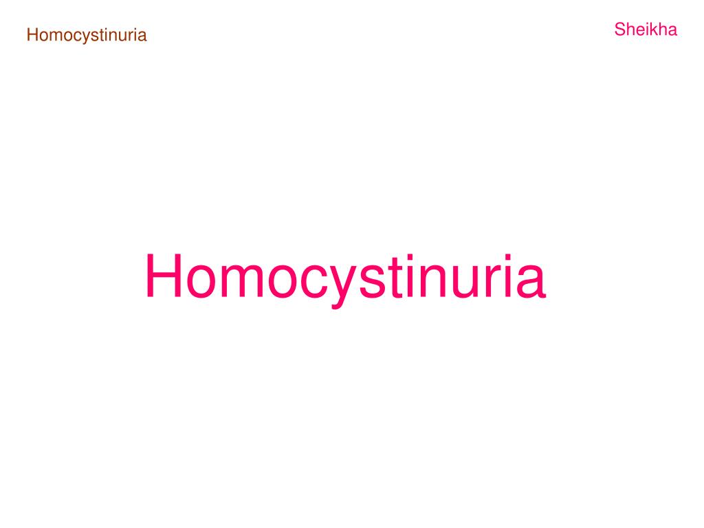 PPT - Homocystinuria PowerPoint Presentation, free download - ID:3689082