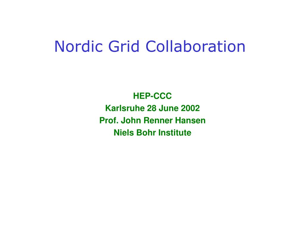 PPT - Nordic Grid Collaboration PowerPoint Presentation, free download ...