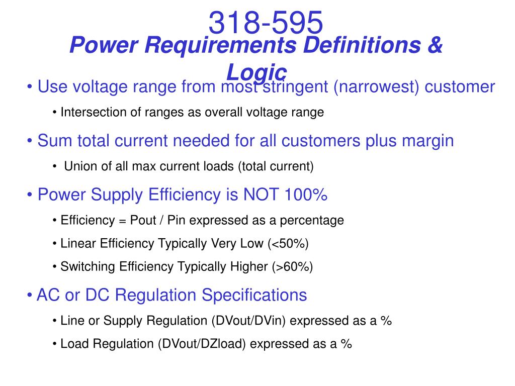 PPT - Power Requirements Definitions & Logic PowerPoint Presentation ...