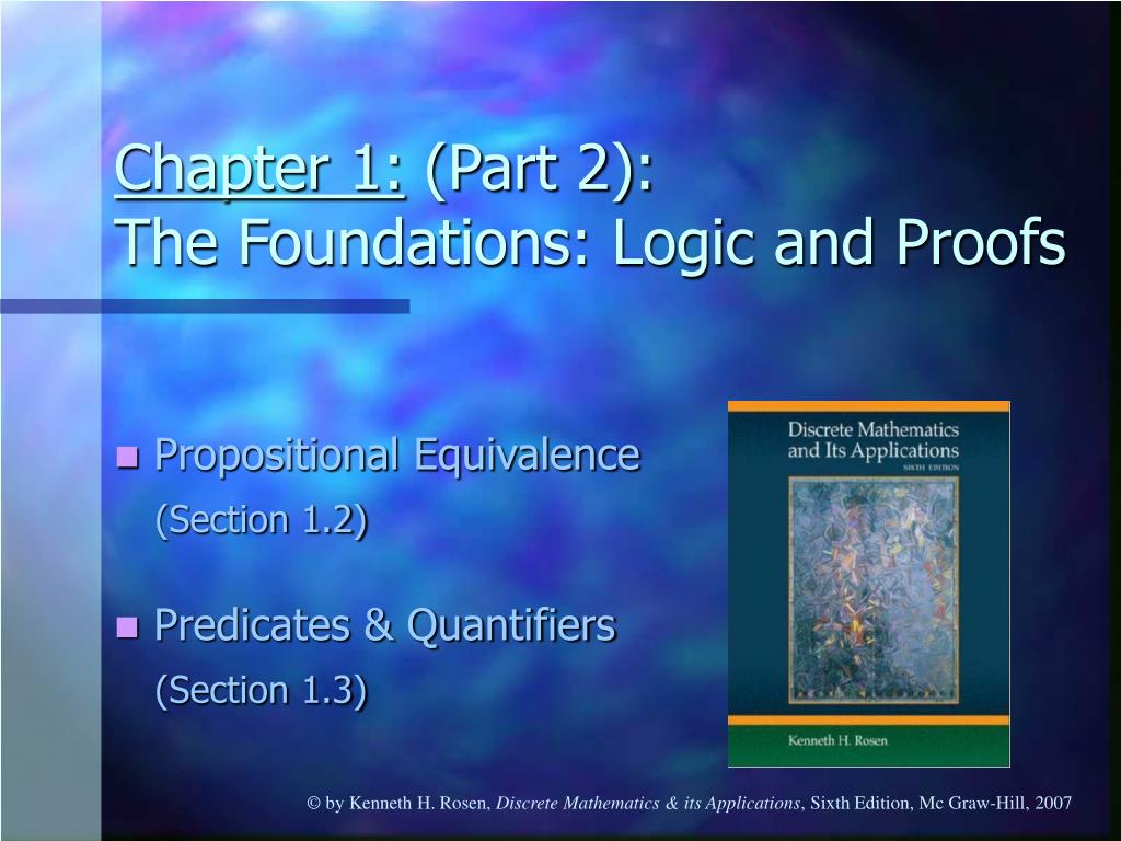 Ppt Chapter 1 Part 2 The Foundations Logic And Proofs Powerpoint