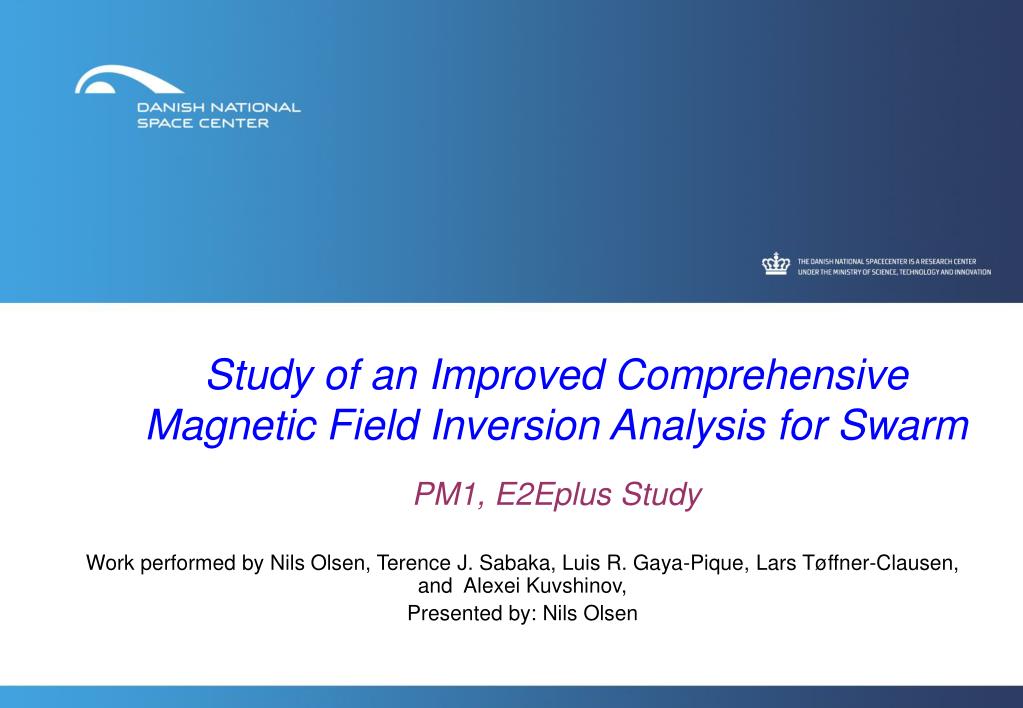 PPT - Study of an Improved Comprehensive Magnetic Field Inversion ...