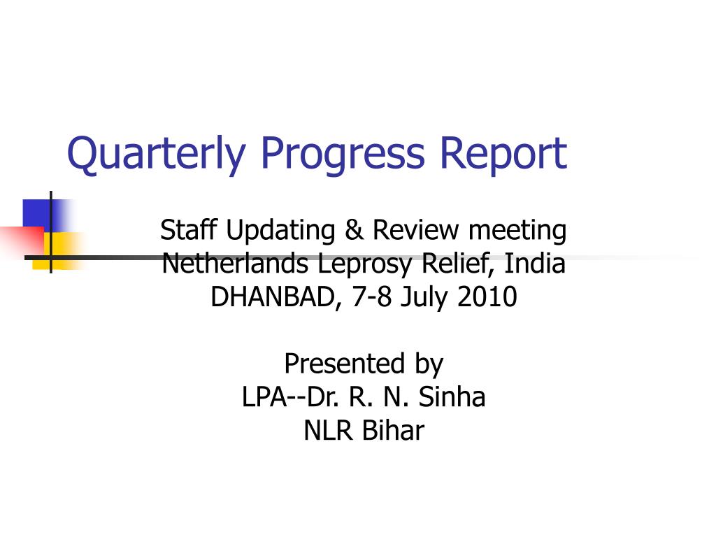 PPT - Quarterly Progress Report PowerPoint Presentation, free download ...