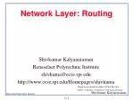 PPT - Network Layer Delivery Forwarding and Routing PowerPoint ...