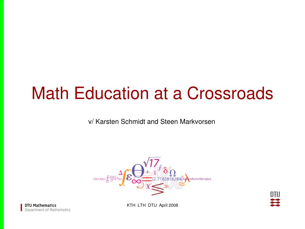 PPT - Math Education at a Crossroads PowerPoint Presentation, free ...