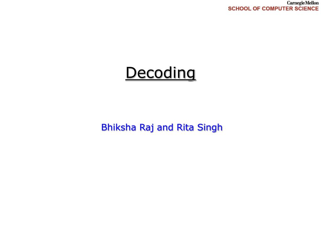 PPT - Decoding PowerPoint Presentation, free download - ID:3698830