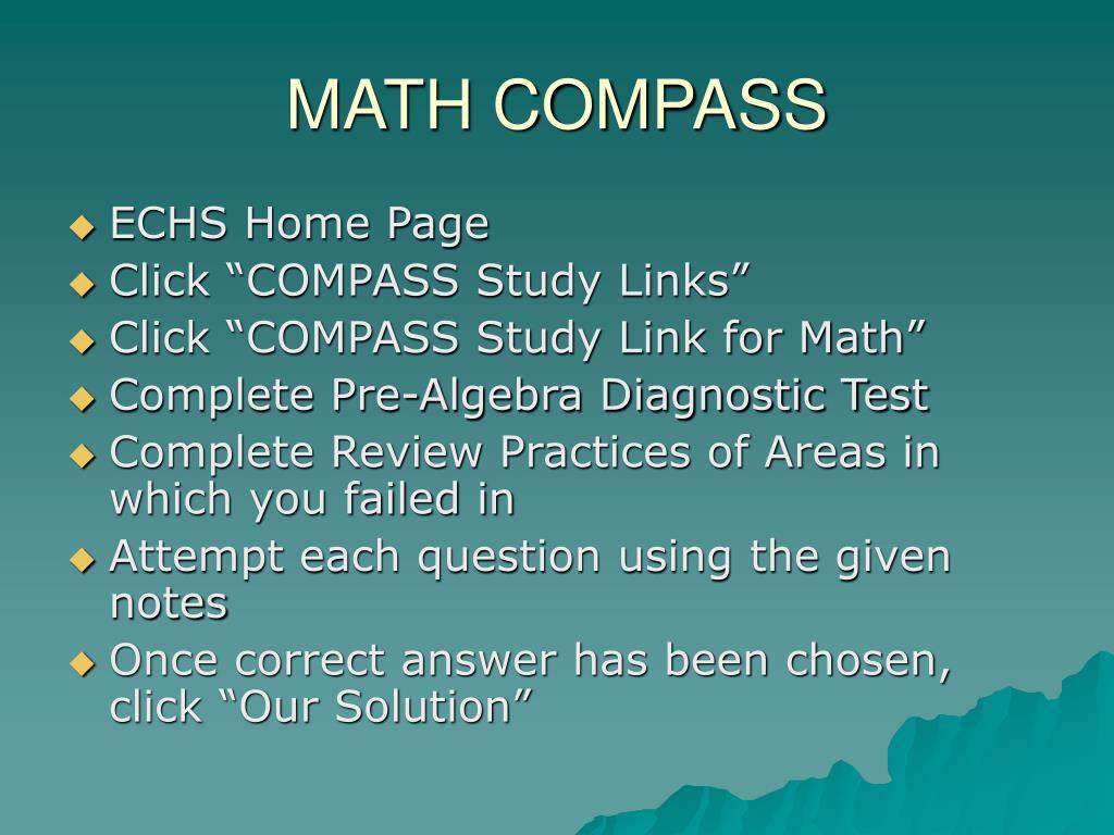 PPT - MATH COMPASS PowerPoint Presentation, free download - ID:3701194