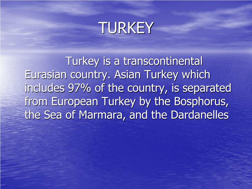 PPT - TURKEY PowerPoint Presentation, free download - ID:3701986