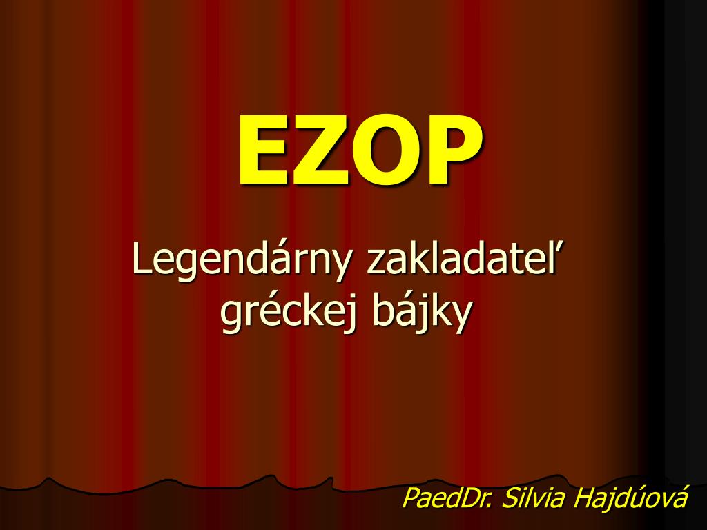 PPT - EZOP PowerPoint Presentation, free download - ID:3703215