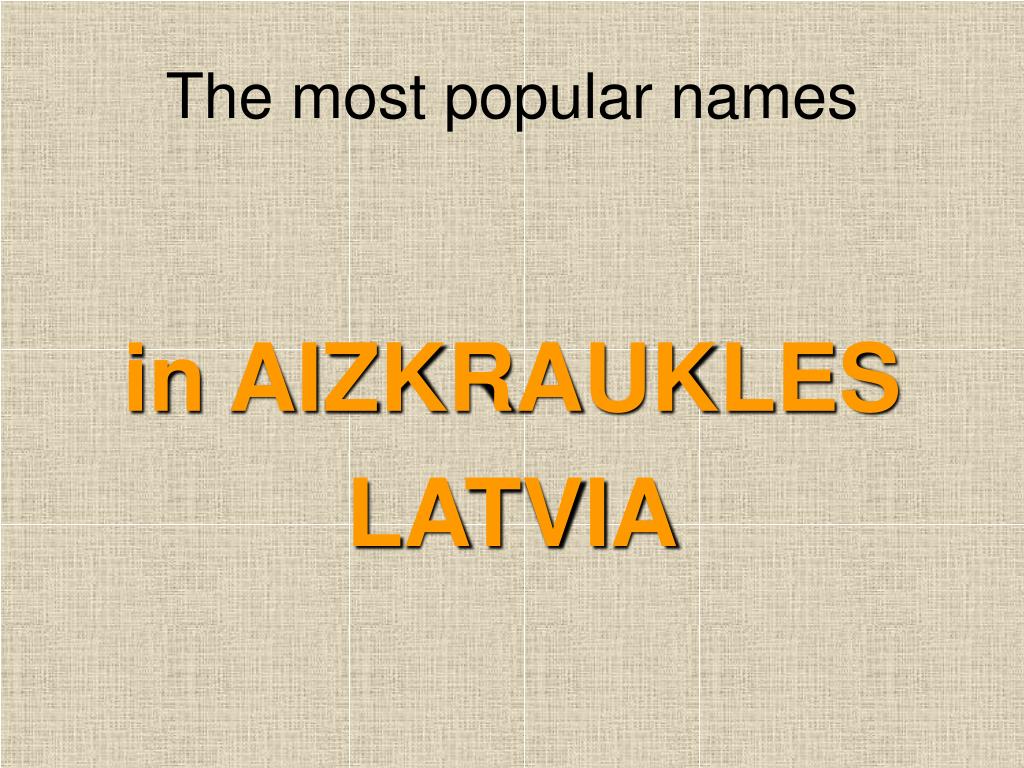PPT - The most popular names PowerPoint Presentation, free download ...