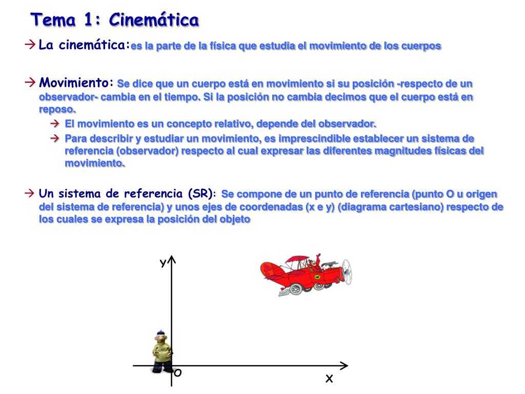 PPT - Tema 1: Cinemática PowerPoint Presentation, free download - ID:3707290