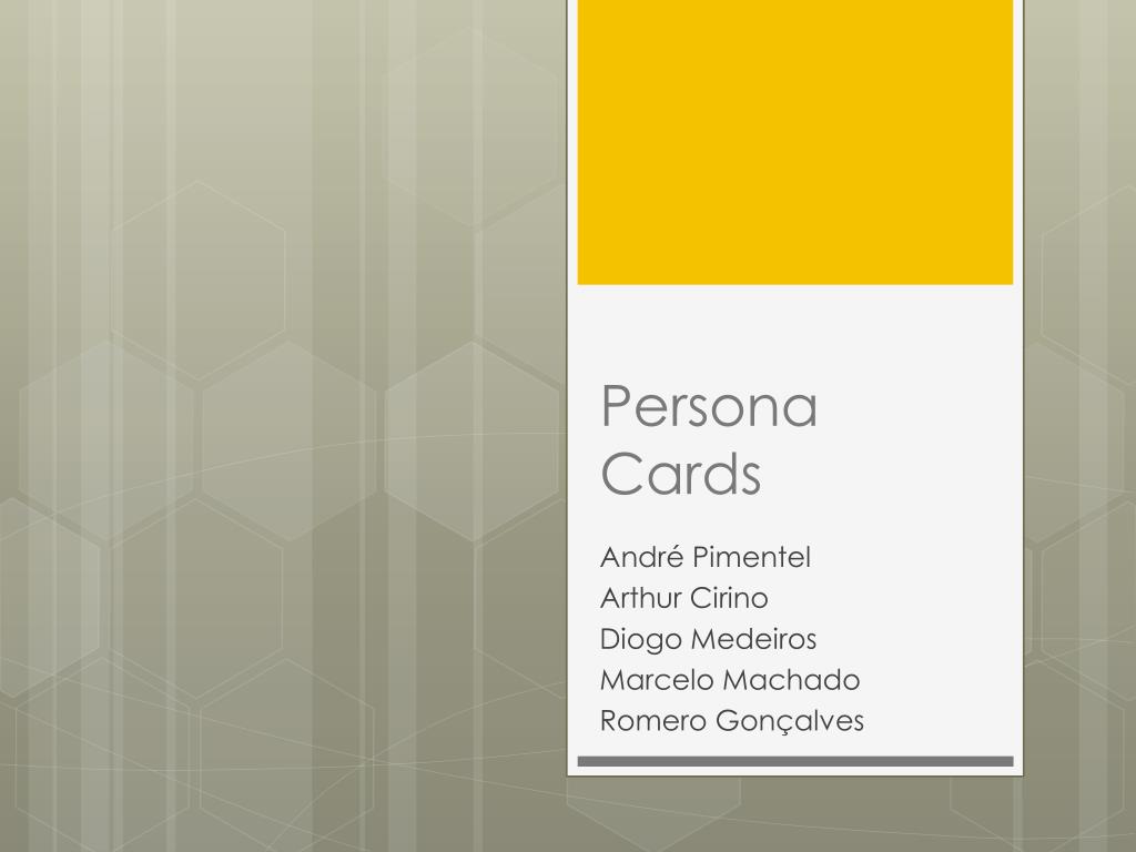PPT - Persona Cards PowerPoint Presentation, free download - ID:3710000