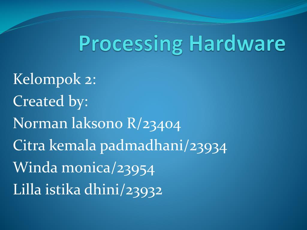 PPT - Processing Hardware PowerPoint Presentation, free download - ID ...