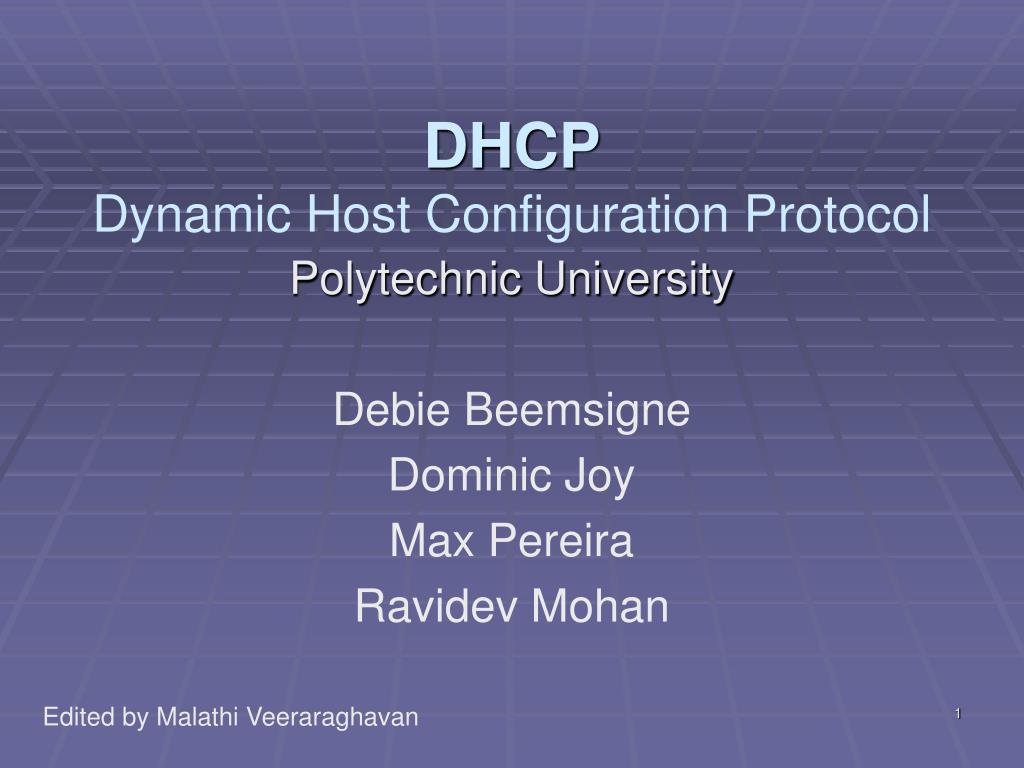 Ppt Dhcp Dynamic Host Configuration Protocol Powerpoint Presentation Id3712089