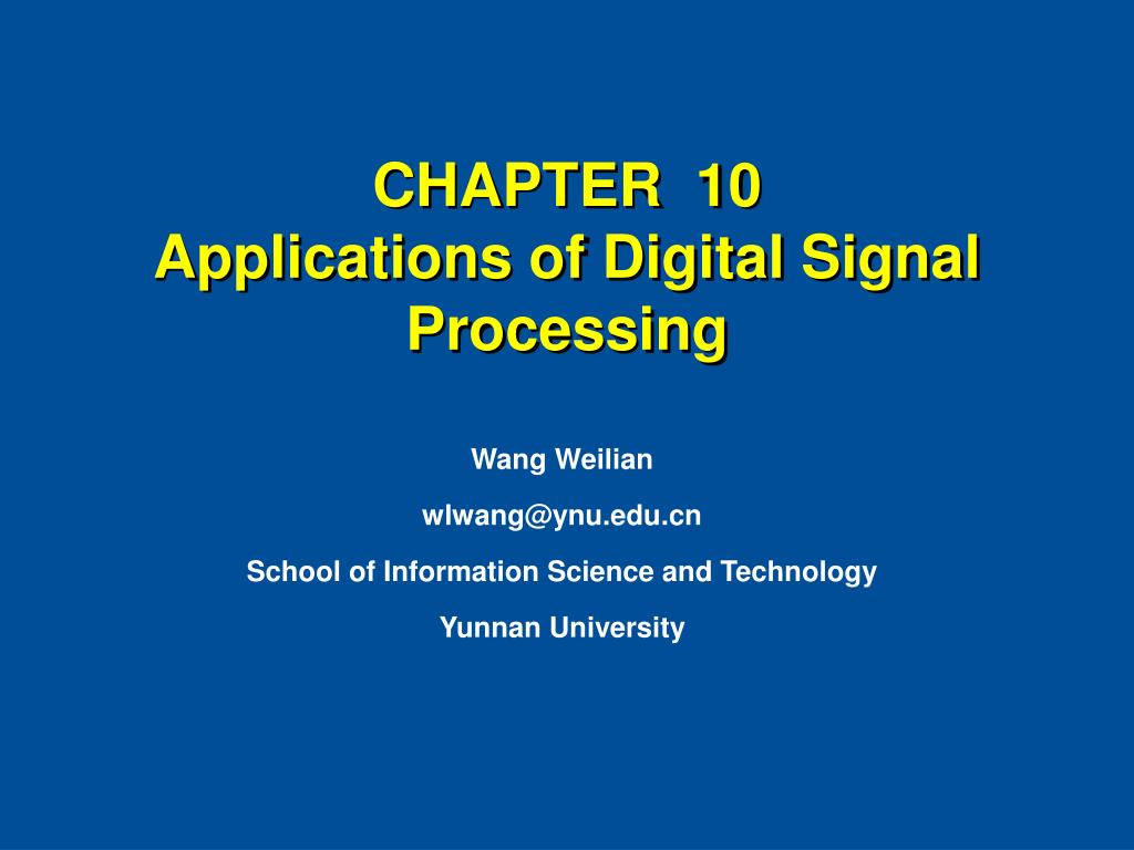 PPT - CHAPTER 10 Applications of Digital Signal Processing PowerPoint Presentation - ID:3712576