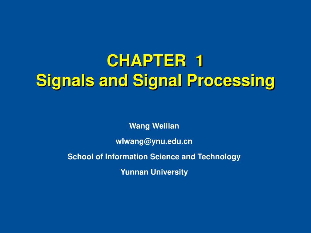 PPT - CHAPTER 1 Signals and Signal Processing PowerPoint Presentation ...