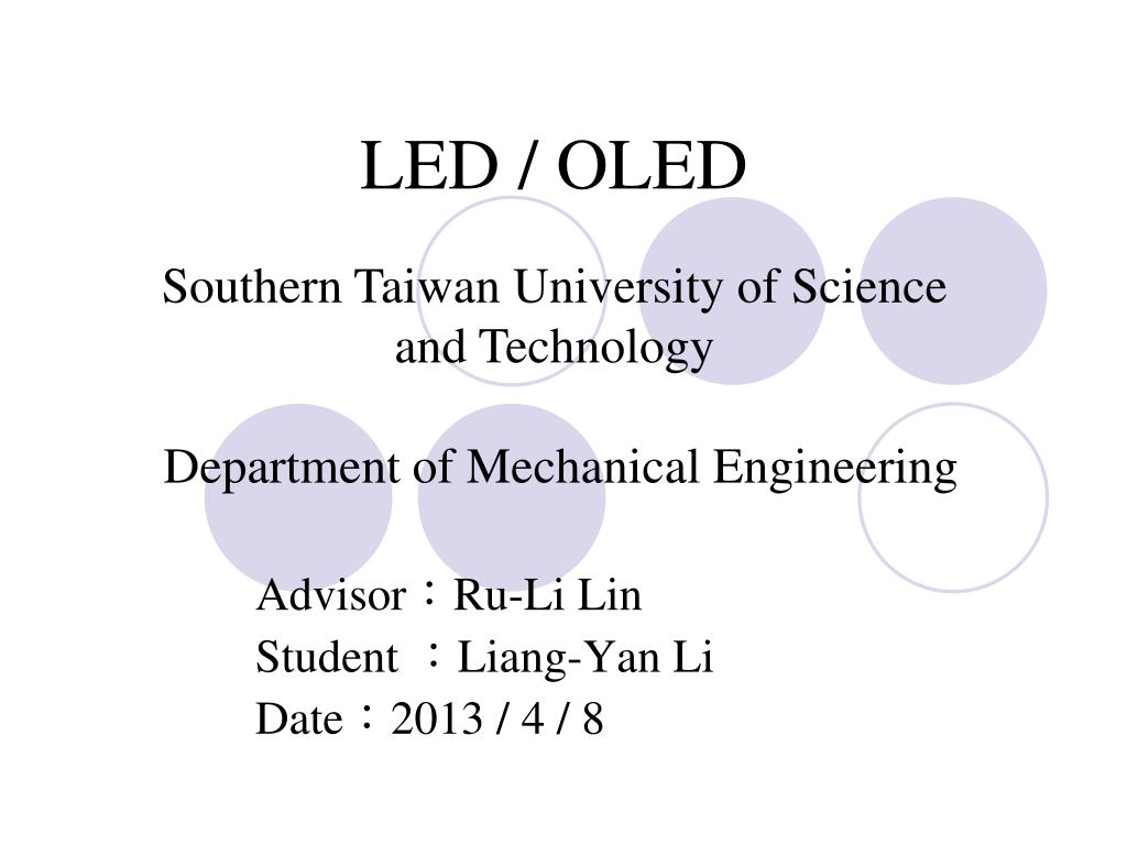 PPT - LED / OLED PowerPoint Presentation, free download - ID:3713944
