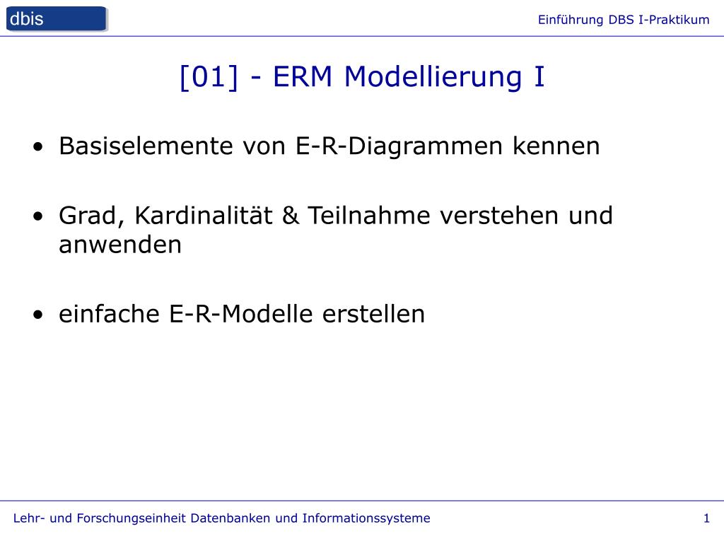 PPT - [01] - ERM Modellierung I PowerPoint Presentation, free download ...