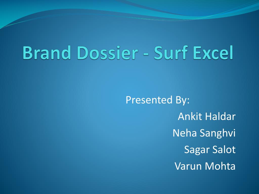 PPT - Brand Dossier - Surf Excel PowerPoint Presentation, free download ...