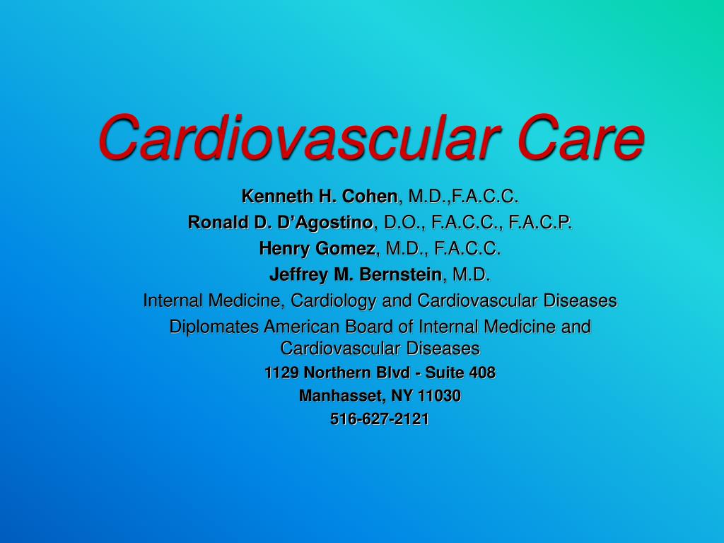 PPT - Cardiovascular Care PowerPoint Presentation, free download - ID ...