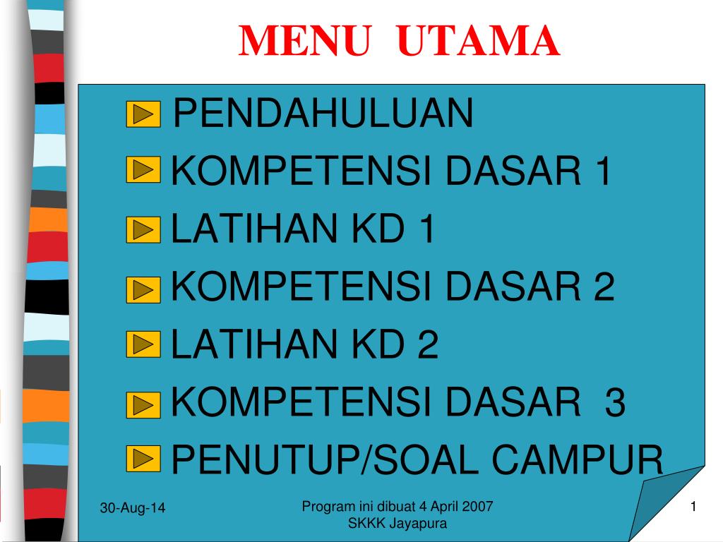 PPT - MENU UTAMA PowerPoint Presentation, free download - ID:3719368