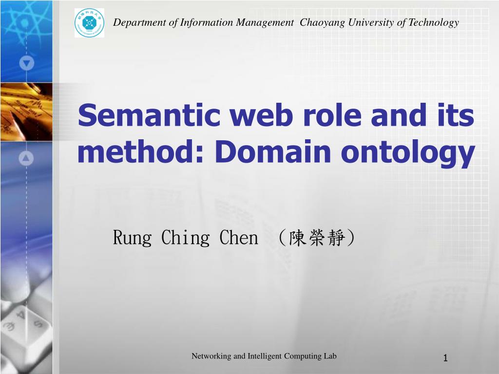 PPT - Semantic web role and its method: Domain ontology PowerPoint ...