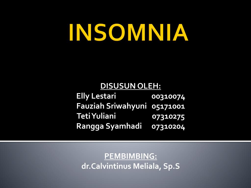PPT - INSOMNIA PowerPoint Presentation, free download - ID:3720381