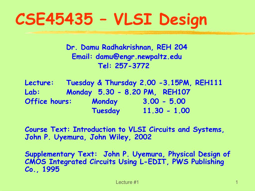 PPT - CSE45435 – VLSI Design PowerPoint Presentation, free download ...