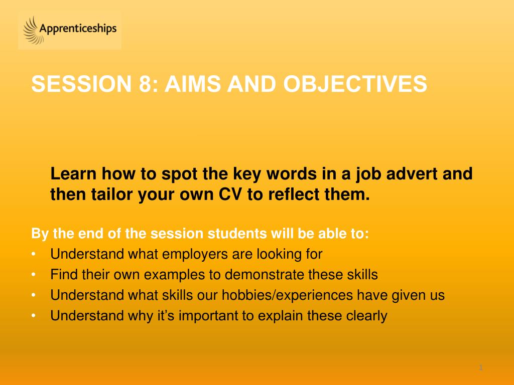 PPT - SESSION 8: AIMS AND OBJECTIVES PowerPoint Presentation, free ...