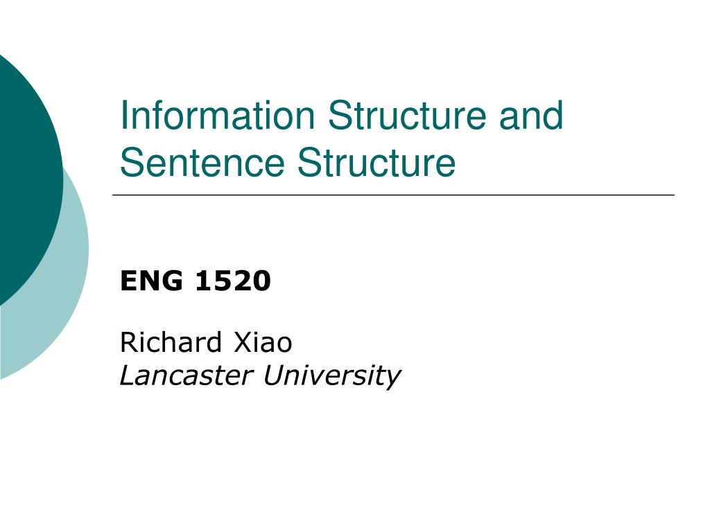 PPT - Information Structure and Sentence Structure PowerPoint ...