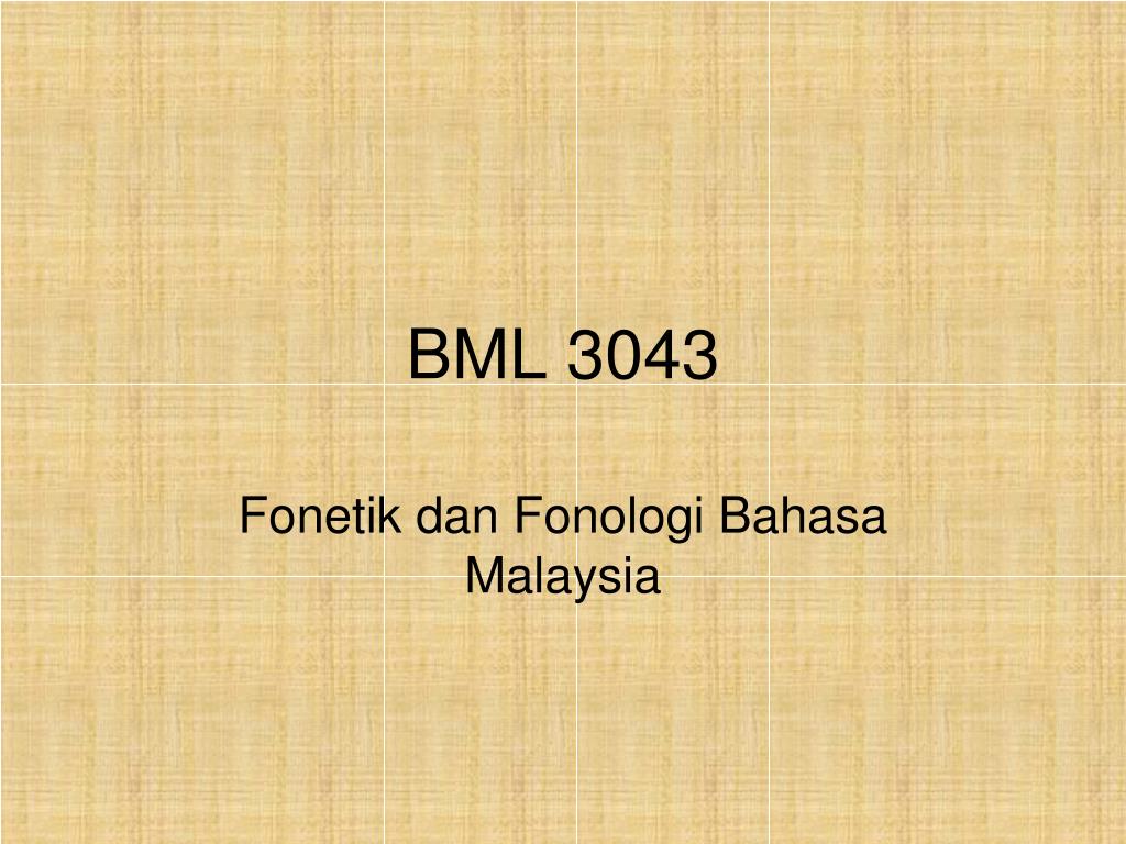 PPT - BML 3043 PowerPoint Presentation, free download - ID:3726691