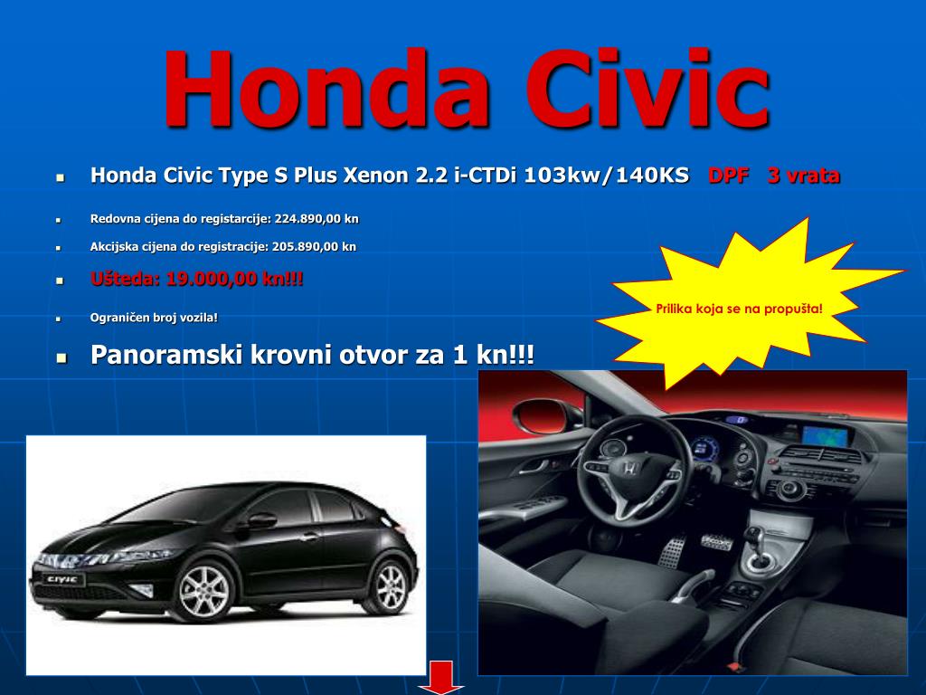 PPT - Honda Civic PowerPoint Presentation, free download - ID:3727669