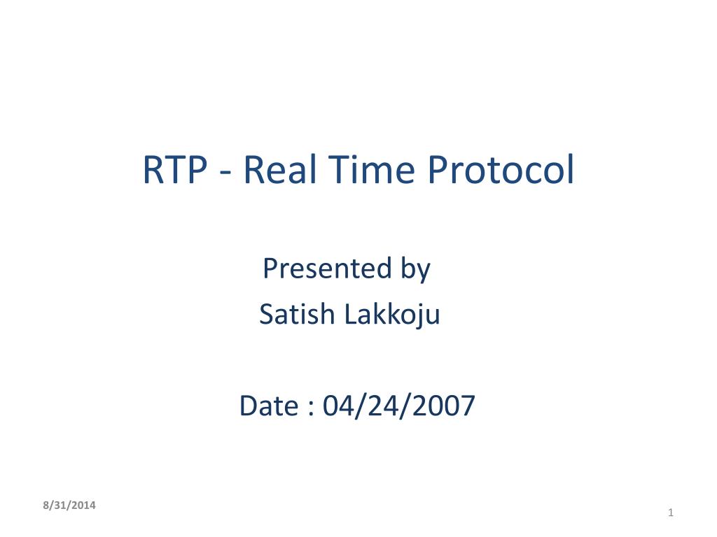 PPT - RTP - Real Time Protocol PowerPoint Presentation, free download ...