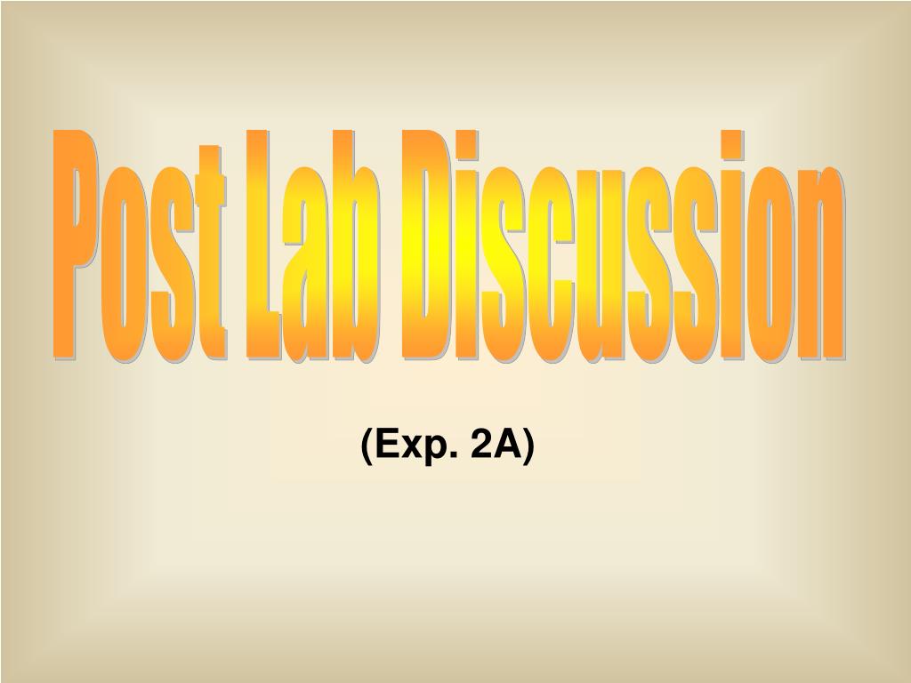 PPT - (Exp. 2A) PowerPoint Presentation, free download - ID:3730495