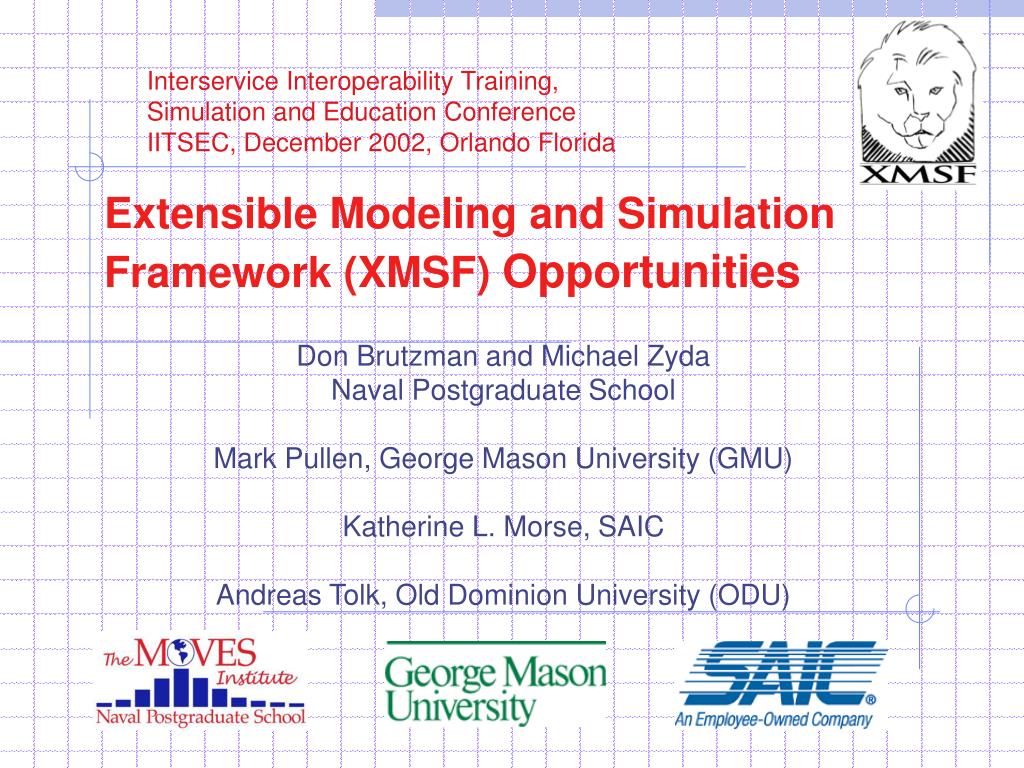 PPT - Extensible Modeling and Simulation Framework (XMSF) Opportunities PowerPoint Presentation ...