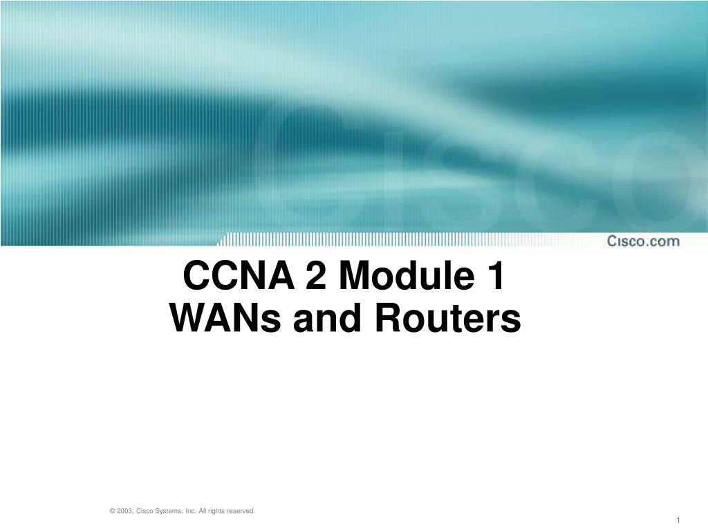 PPT - CCNA 2 Module 1 WANs and Routers PowerPoint Presentation, free ...