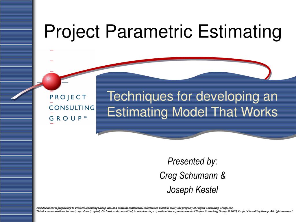 PPT - Project Parametric Estimating PowerPoint Presentation, free ...