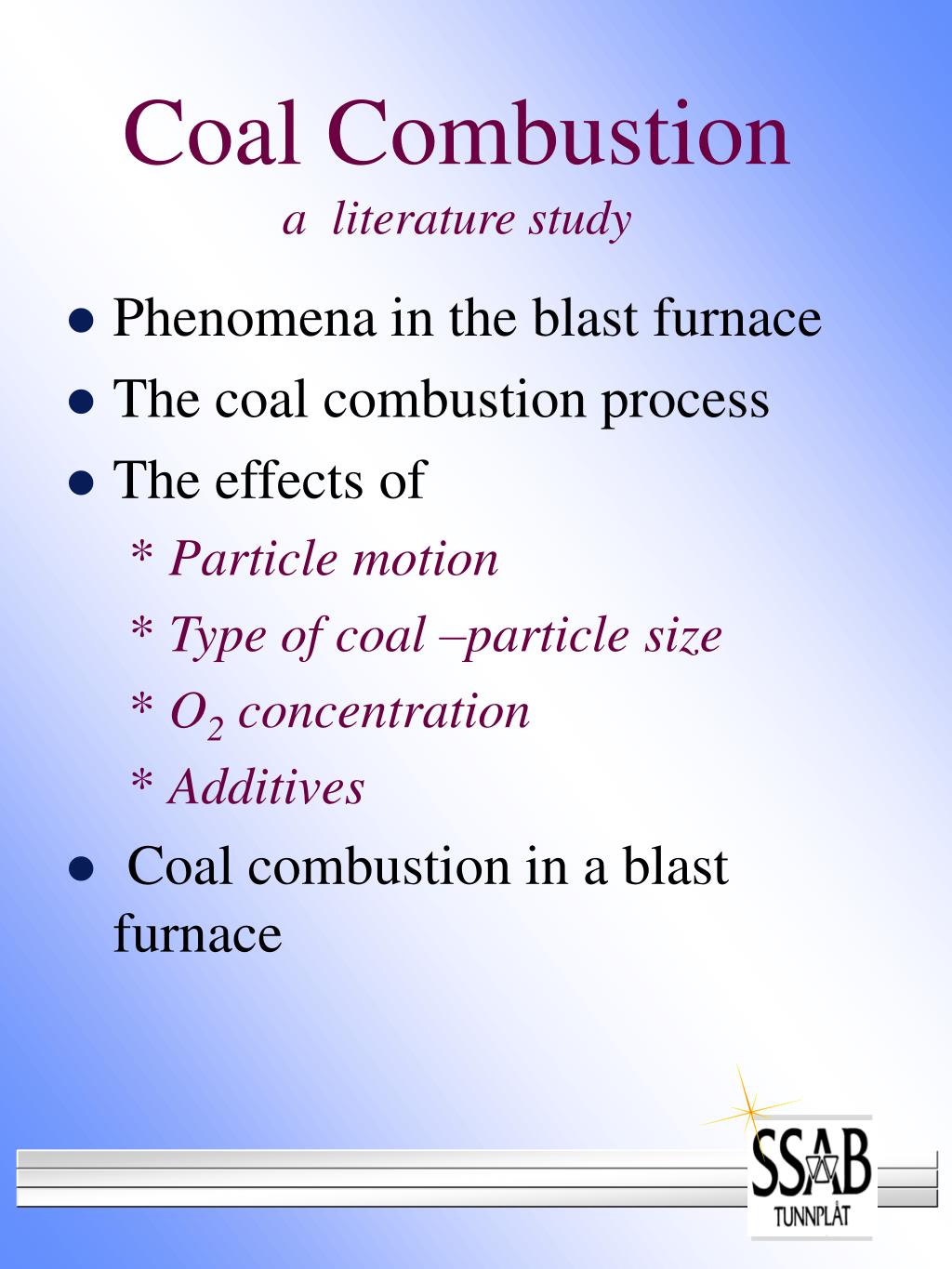 PPT - Coal Combustion a literature study PowerPoint Presentation, free ...
