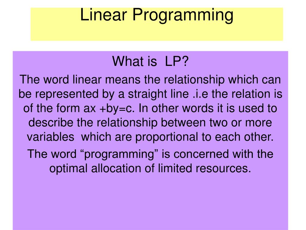 PPT - Linear Programming PowerPoint Presentation, free download - ID ...