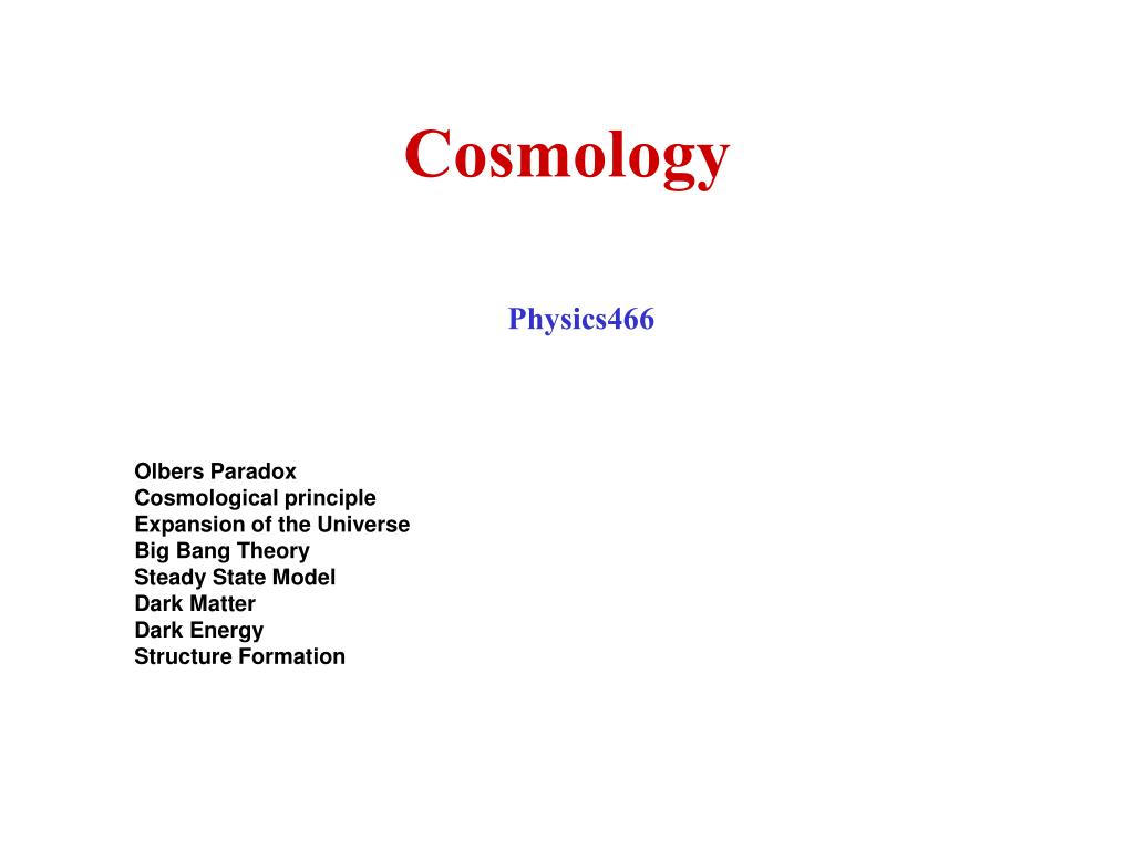 PPT - Cosmology PowerPoint Presentation, free download - ID:3738732