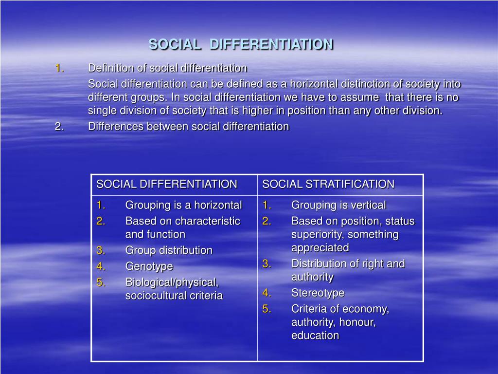 PPT - SOCIAL DIFFERENTIATION PowerPoint Presentation, free download ...