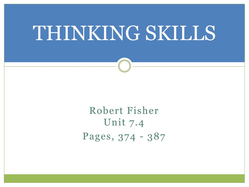 PPT - THINKING SKILLS PowerPoint Presentation, free download - ID:3740344