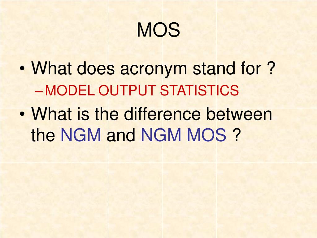 PPT - MOS PowerPoint Presentation, free download - ID:3741341