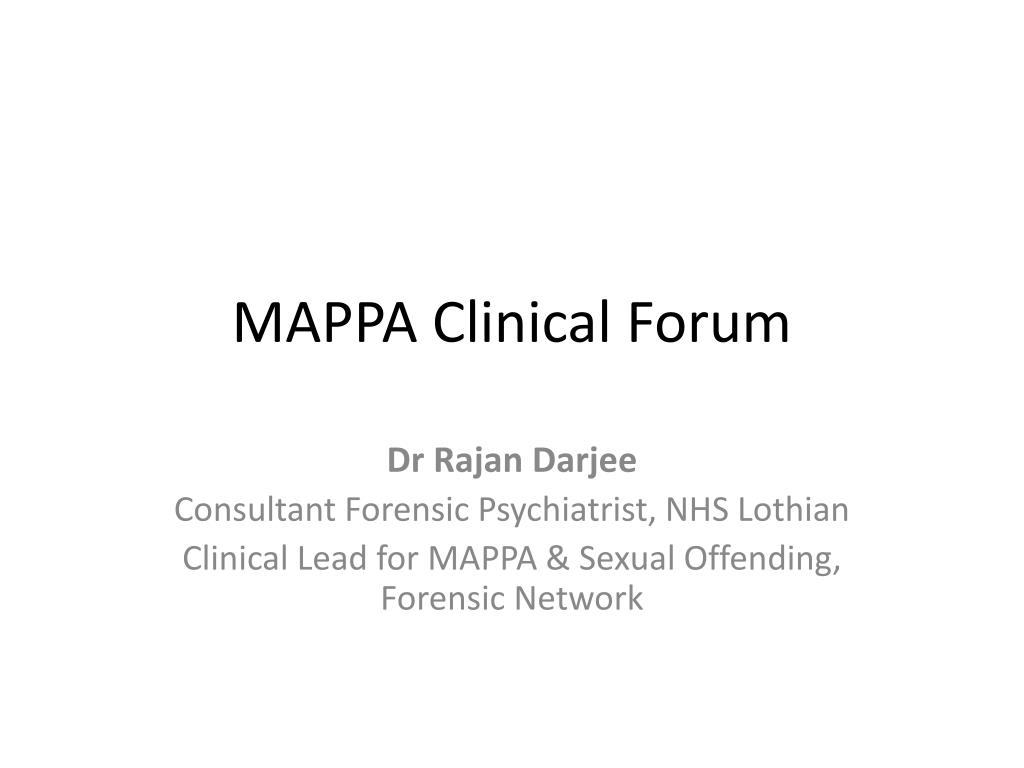 PPT - MAPPA Clinical Forum PowerPoint Presentation, free download - ID ...