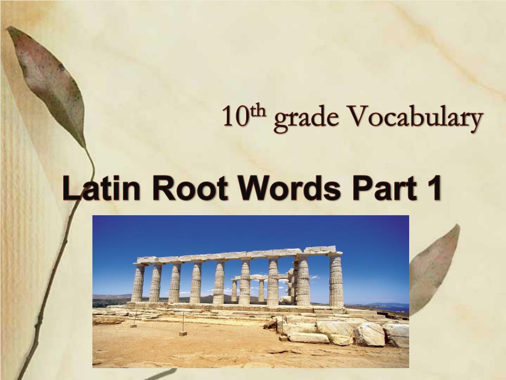 PPT - Understanding Latin Root Words: "Rupt" and "Cide" in Vocabulary ...