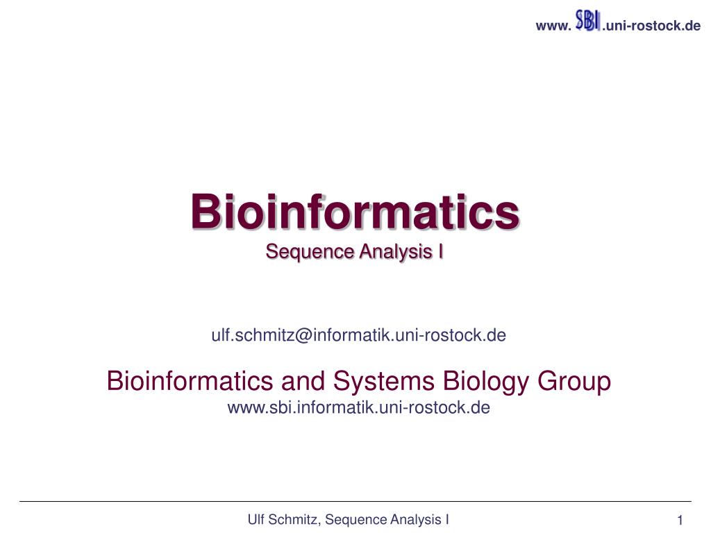 PPT - Bioinformatics Sequence Analysis I PowerPoint Presentation, free download - ID:3747693