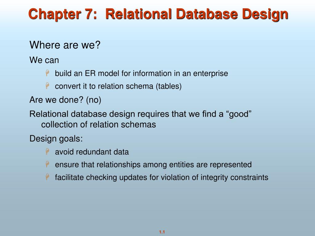 PPT - Chapter 7: Relational Database Design PowerPoint Presentation ...