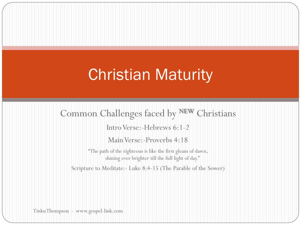 PPT - Christian Maturity PowerPoint Presentation, free download - ID ...