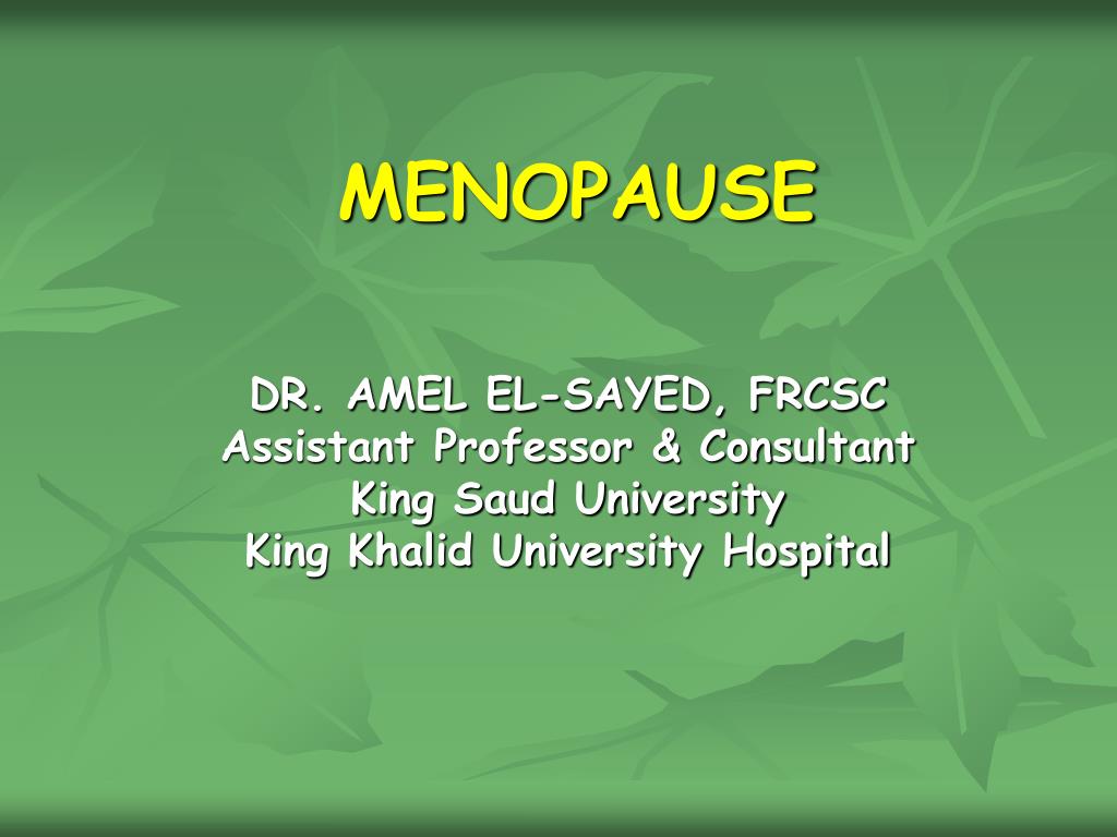 PPT - MENOPAUSE PowerPoint Presentation, free download - ID:3753045