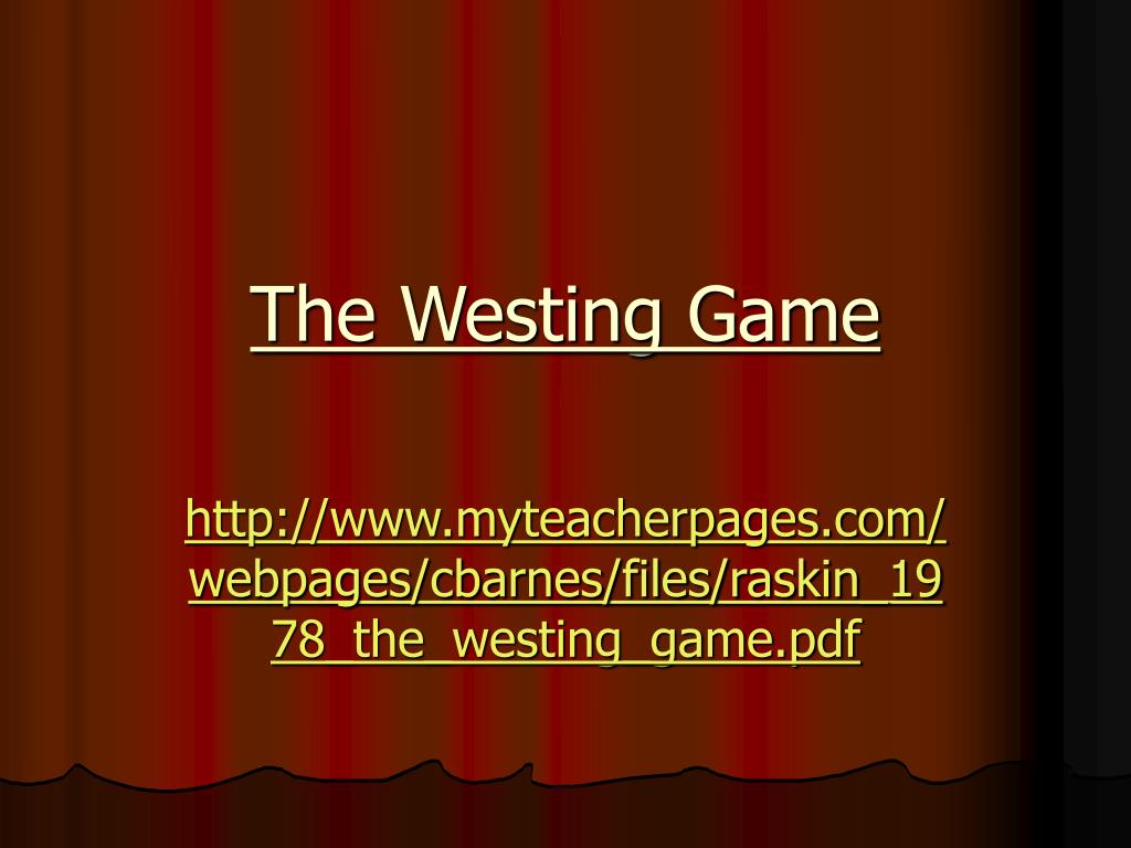 PPT - The Westing Game PowerPoint Presentation, free download - ID:3755456
