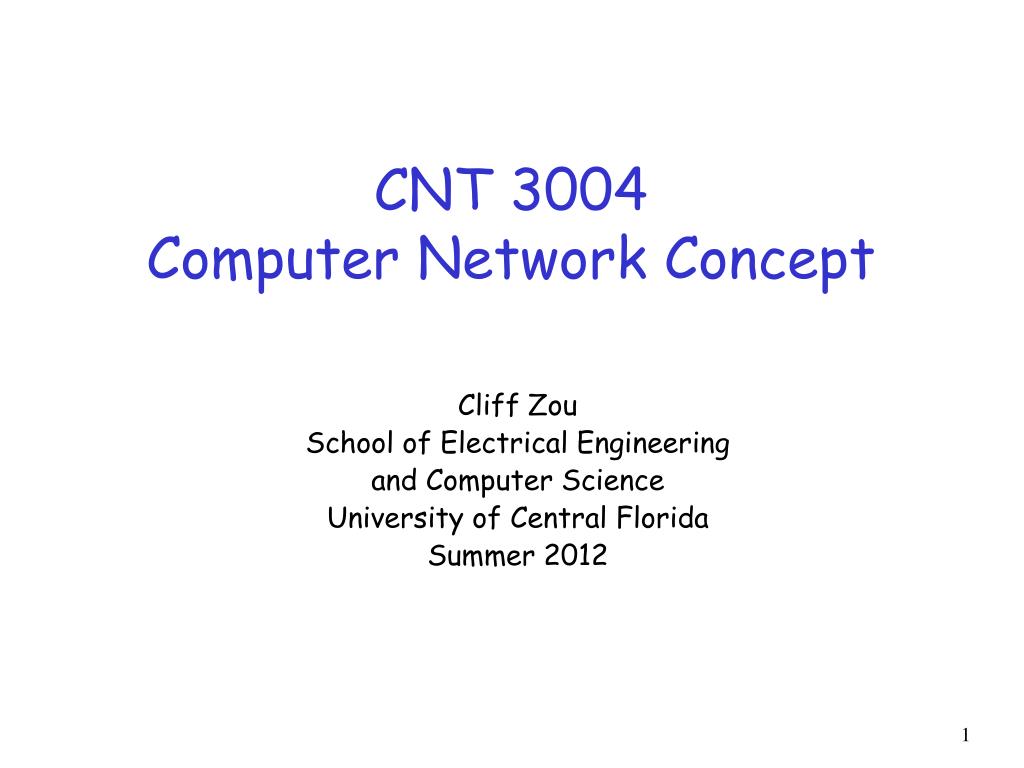PPT - CNT 3004 Computer Network Concept PowerPoint Presentation, free ...